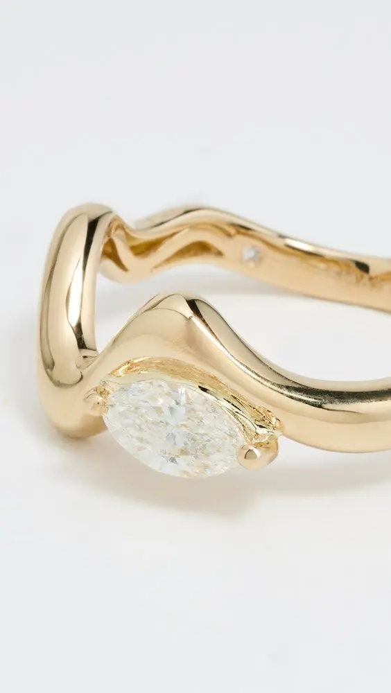Shay Diamond Marquise Wave Ring