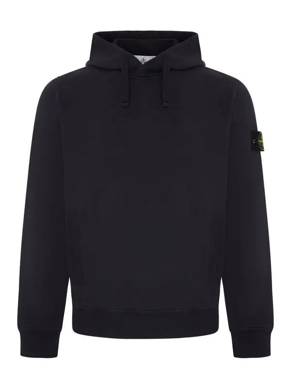 Stone Island Cotton Hoodie - Black