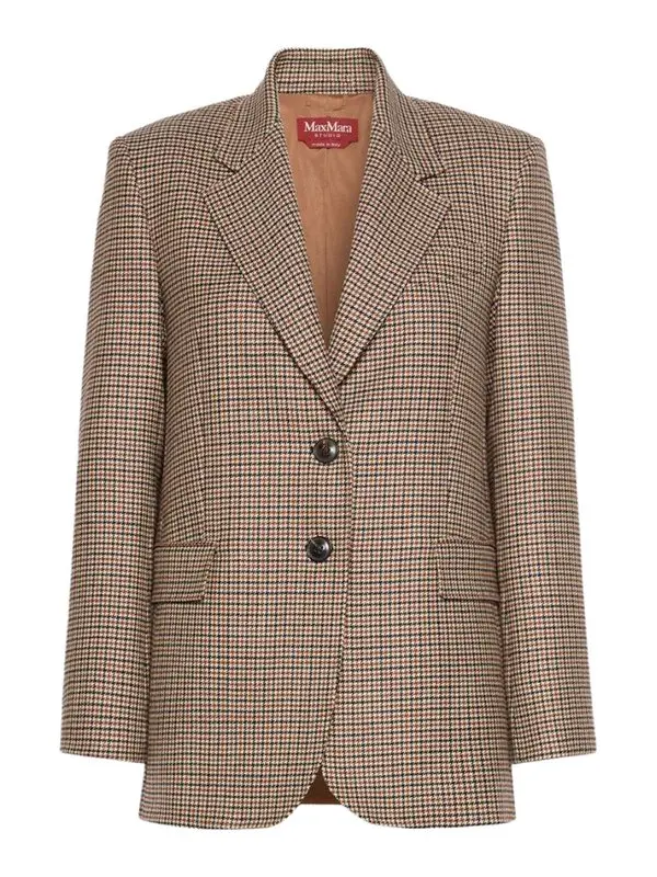 Max Mara Single-breasted Yarn-dyed Wool Blazer - Multicolor