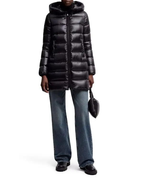 Moncler Suyenne Midi Hooded Down Coat - Black
