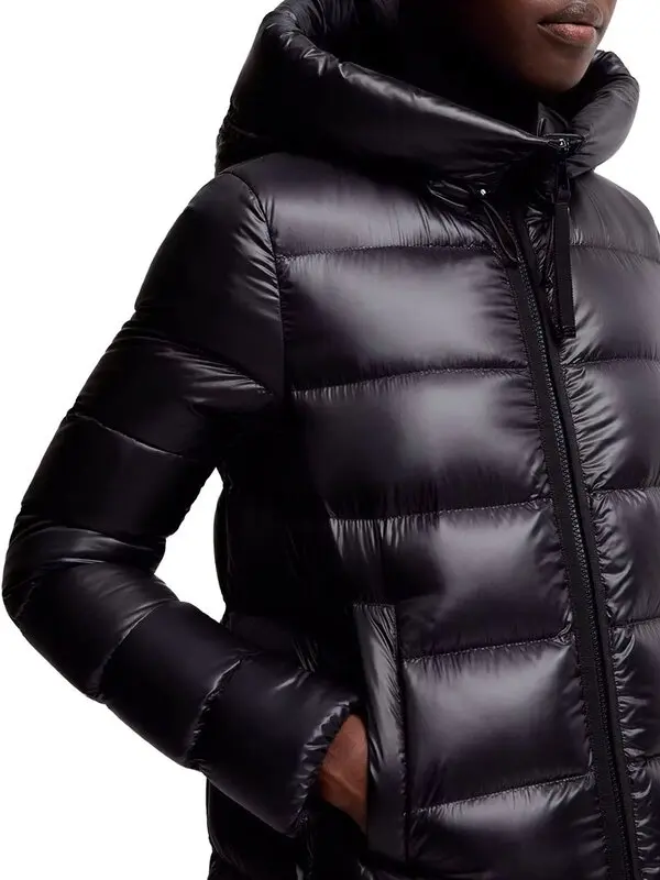 Moncler Suyenne Midi Hooded Down Coat - Black