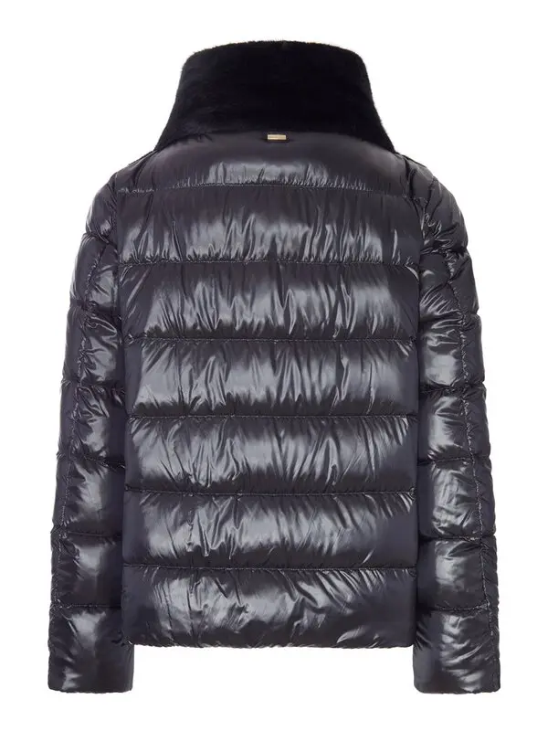 Herno Puffer Jacket With Faux Fur Panel