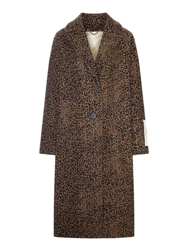 GOLDEN GOOSE Leopard-print Long Coat - Multicolor