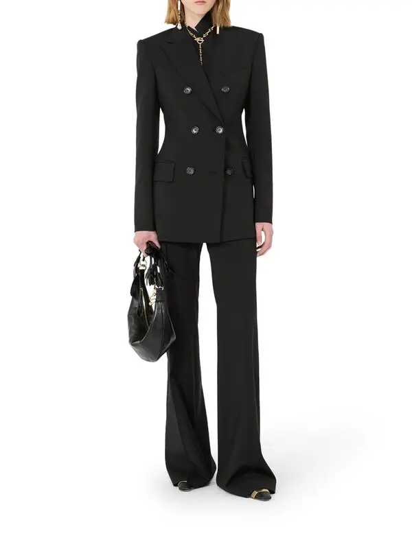 Sportmax Flared Trousers In Stretch Wool