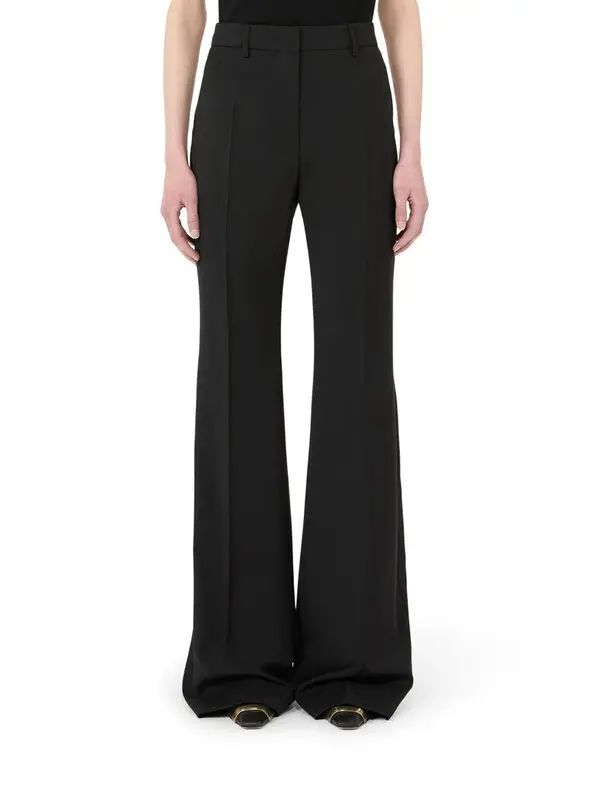 Sportmax Flared Trousers In Stretch Wool