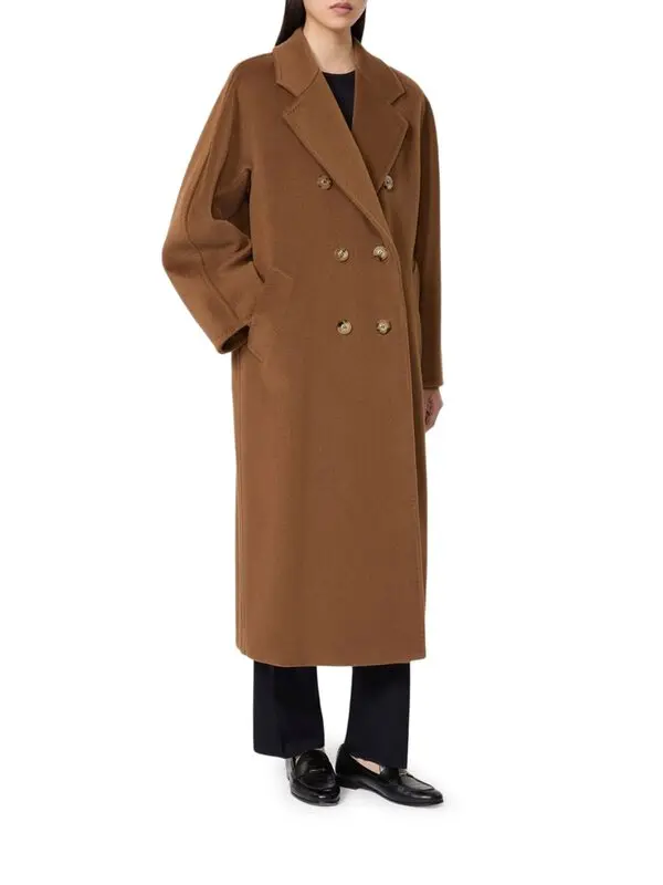 Max Mara Madame Double-breasted Wool And Cashmere Coat - Brown