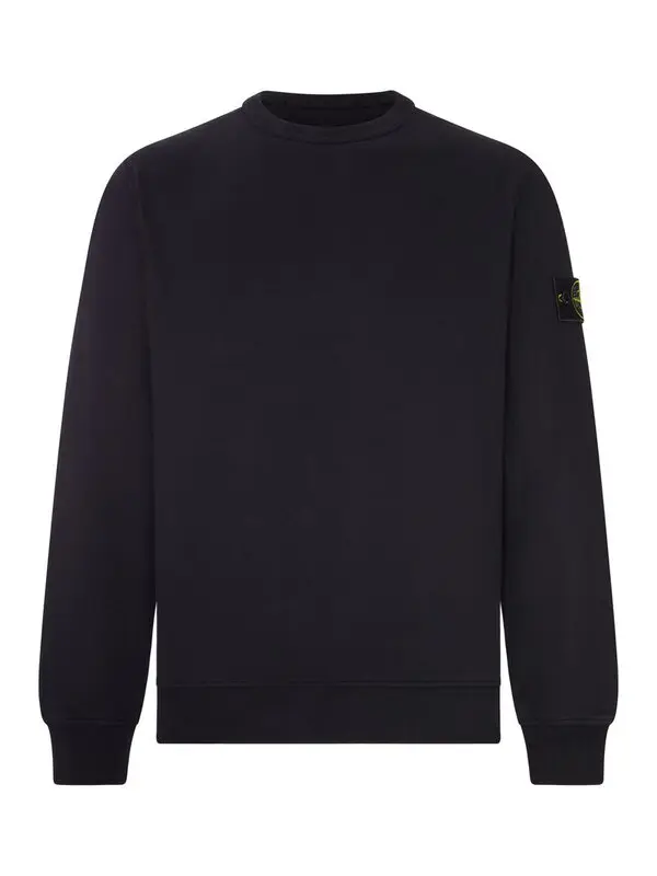 Stone Island Cotton Crew-neck Sweatshirt - Black