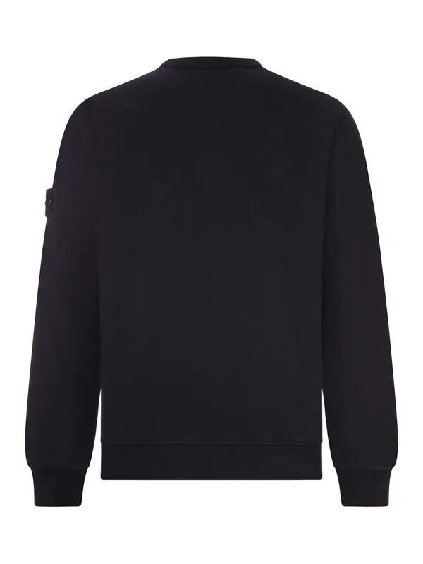 Stone Island Cotton Crew-neck Sweatshirt - Black
