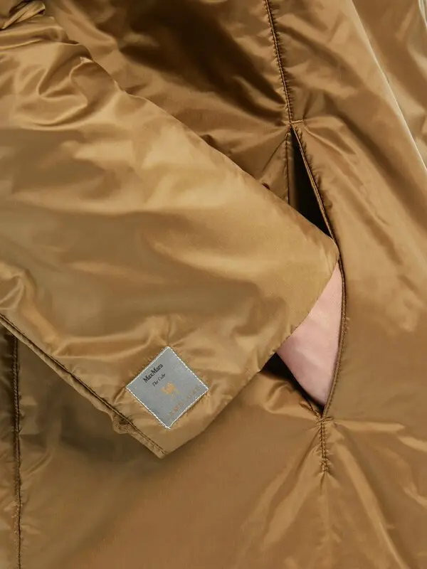 Max Mara Padded Jacket With Hood In Waterproof Canvas