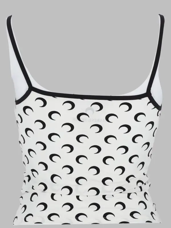MARINE SERRE Moon Print Jersey Top - White