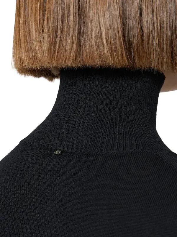 Sportmax Sleeveless Pure Wool High Neck Top - Black