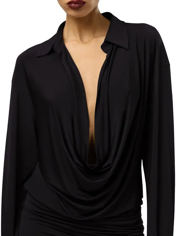 Andamane The Attico Lilia Mini Dress With Deep Neckline