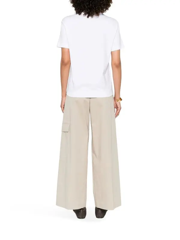 Brunello Cucinelli Crew Neck T-shirt With Embellished Pocket