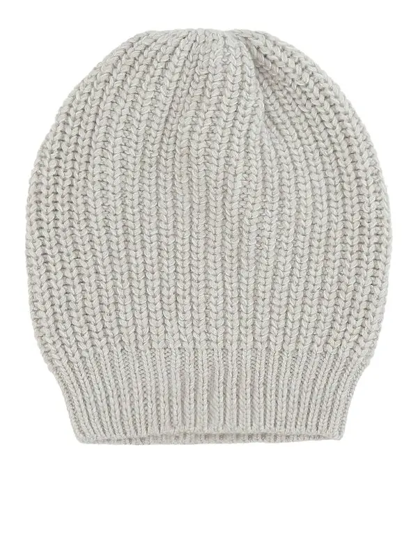 Brunello Cucinelli Cashmere And Silk Knit Hat With Sequin Appliqués - Multicolor