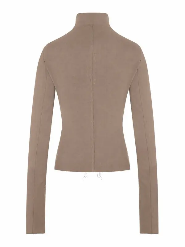 Rick Owens Fitted Jacket With Asymmetrical Zip - Gray