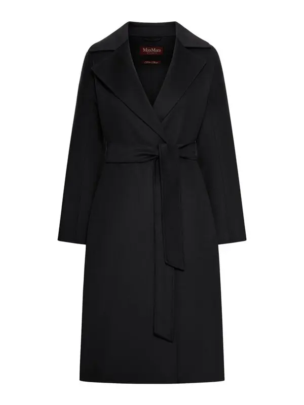 Max Mara Cashmere Coat With Belt - Black