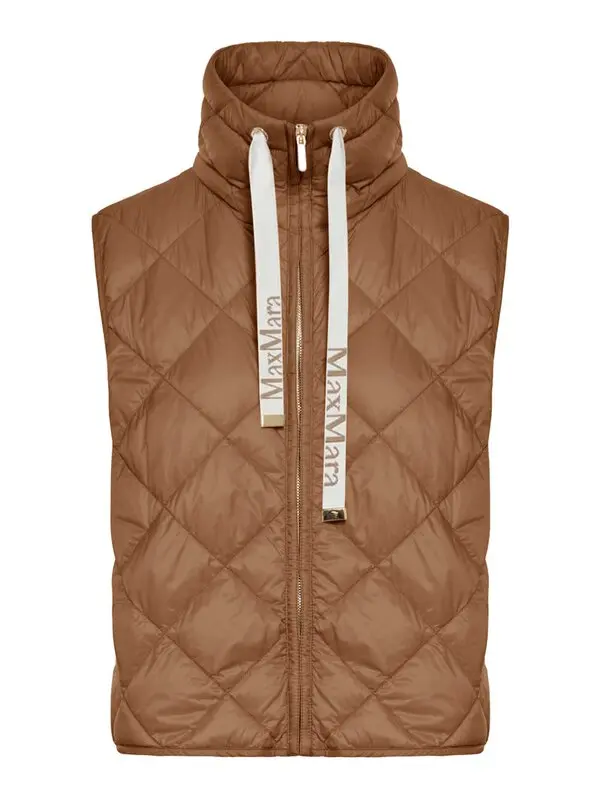 Max Mara Padded Vest In Drop-resistant Nylon Canvas - Multicolor