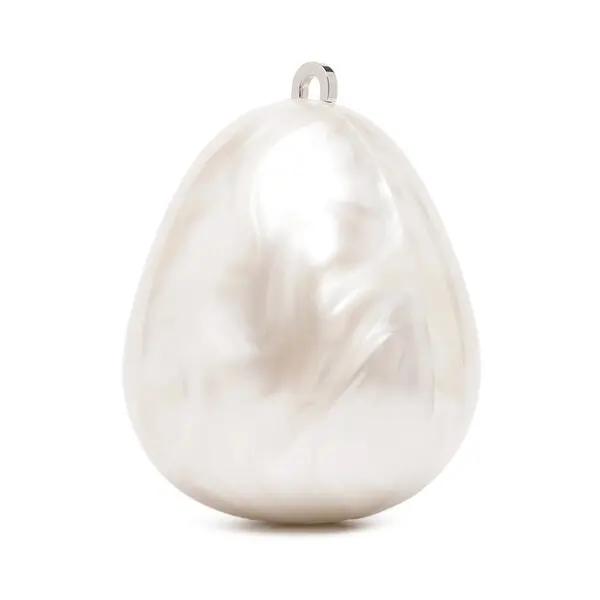 Simone Rocha Pearlescent Egg Clutch With Pearl Embellishment