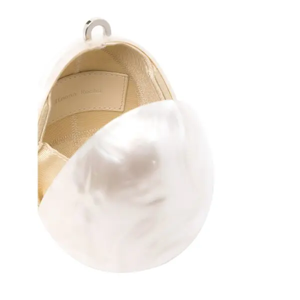 Simone Rocha Pearlescent Egg Clutch With Pearl Embellishment
