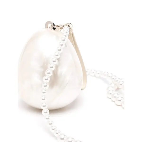 Simone Rocha Pearlescent Egg Clutch With Pearl Embellishment