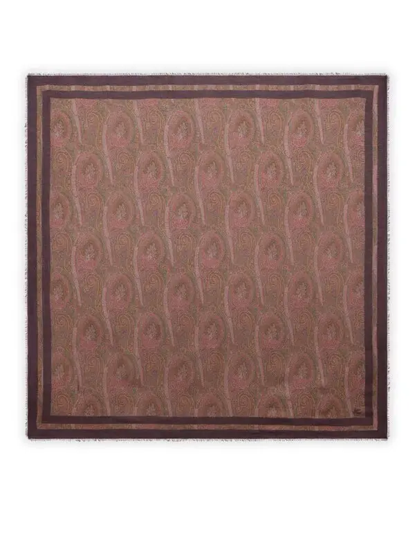Etro Cashmere Scarf With Floral Paisley Pattern - Multicolor