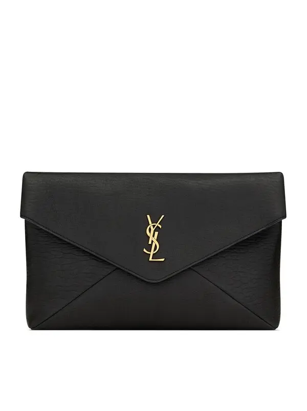 Saint Laurent Cassandre Large Lambskin Envelope Pouch