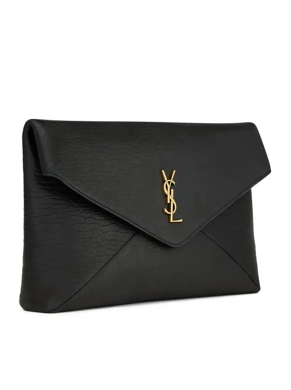 Saint Laurent Cassandre Large Lambskin Envelope Pouch