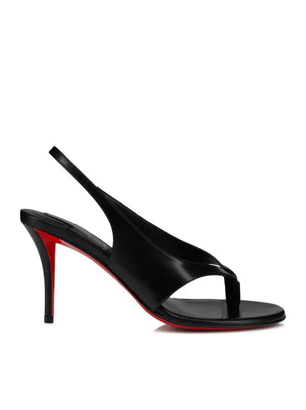 CHRISTIAN LOUBOUTIN Miss Z Leather Thong Sandal - Black