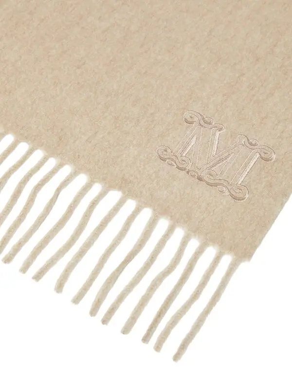 Max Mara Cashmere Stole With Monogram Embroidery