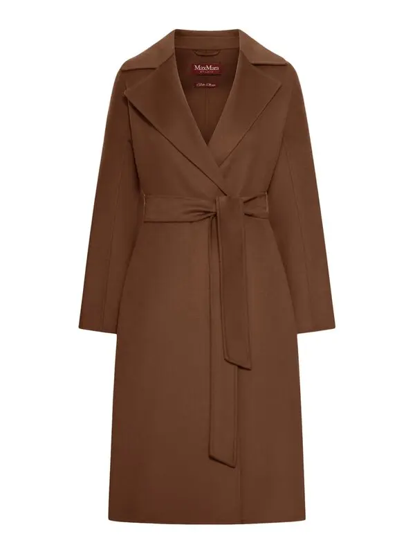 Max Mara Cashmere Coat With Belt - Multicolor