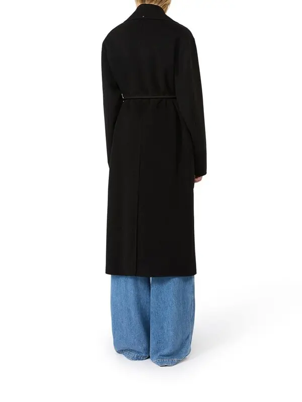Sportmax Oversized Double Wool Coat - Black