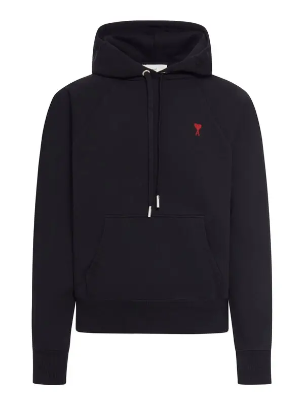 AMI Paris De Coeur Hoodie - Black