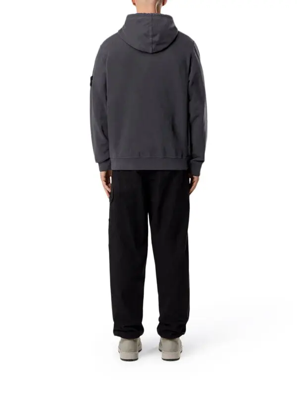 Stone Island Cotton Zip-up Hooded Sweatshirt