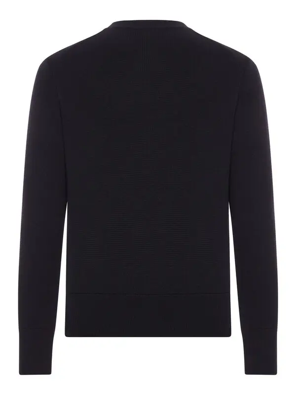 AMI Paris Crewneck Sweater In Merino Wool With De Coeur Embroidery - Multicolor