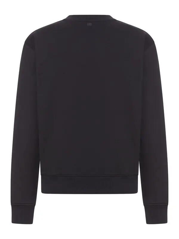 AMI Paris Crew Neck Sweatshirt De Coeur - Black