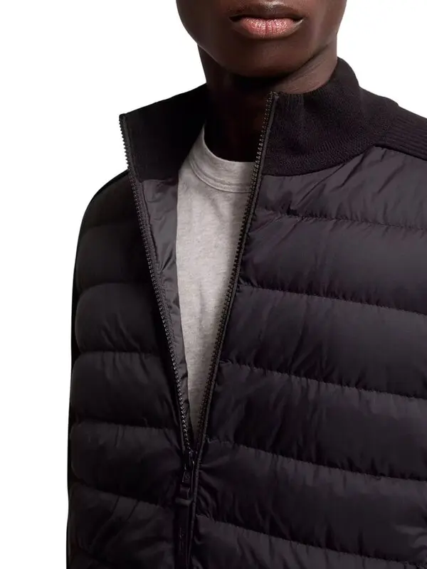 Moncler Wool And Cashmere Blend Padded Zip-up Cardigan