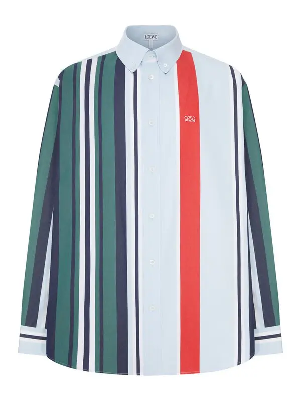 Loewe Mid-weight Striped Cotton Twill Shirt - Multicolor