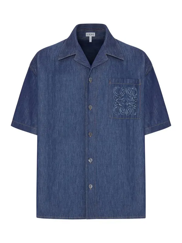 Loewe Lightweight Cotton Chambray Shirt - Blue