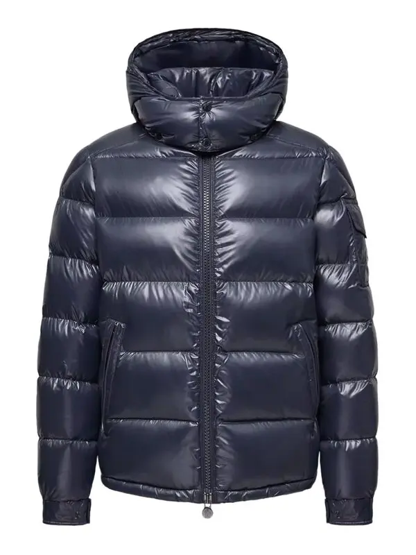Moncler Maya Short Hooded Down Jacket - Blue