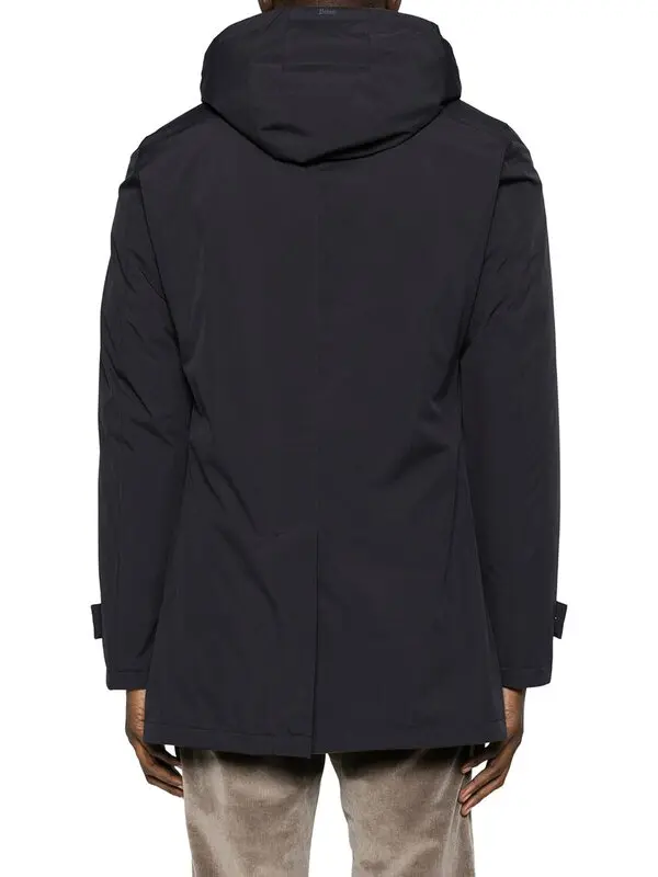 Herno Technical Hooded Coat - Black