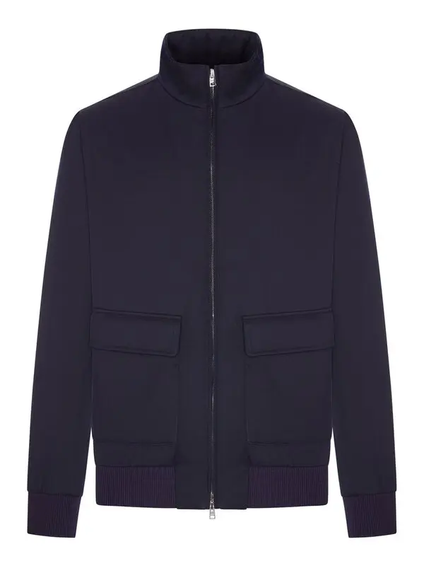 Herno Wool-blend Zip-up Bomber Jacket