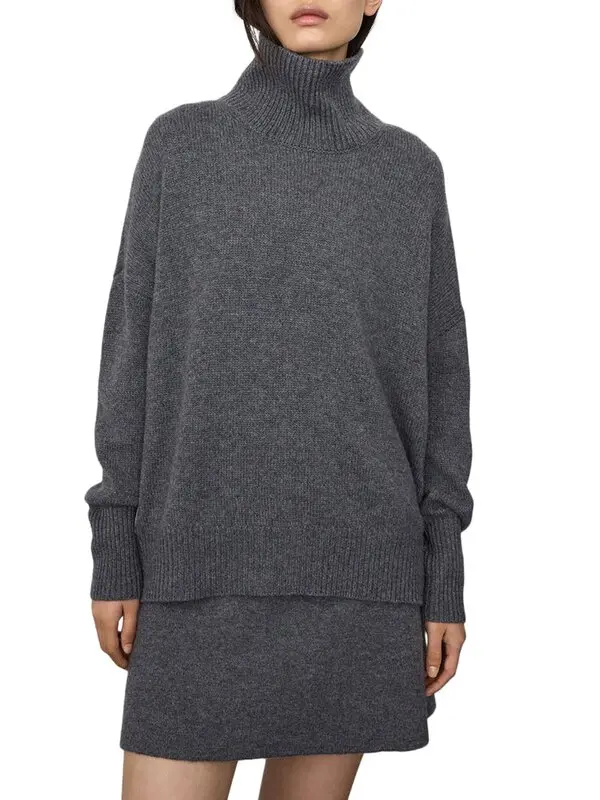 LISA YANG Heidi Cashmere Ribbed Turtleneck Sweater - Multicolor