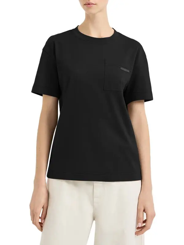 Brunello Cucinelli Cotton Crew Neck T-shirt With Embellished Pocket