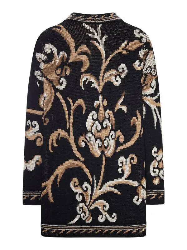 Etro Jacquard Knit Floral Cardigan