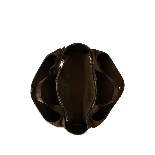 TOD'S Chocolate Suede Tote Bag - Brown