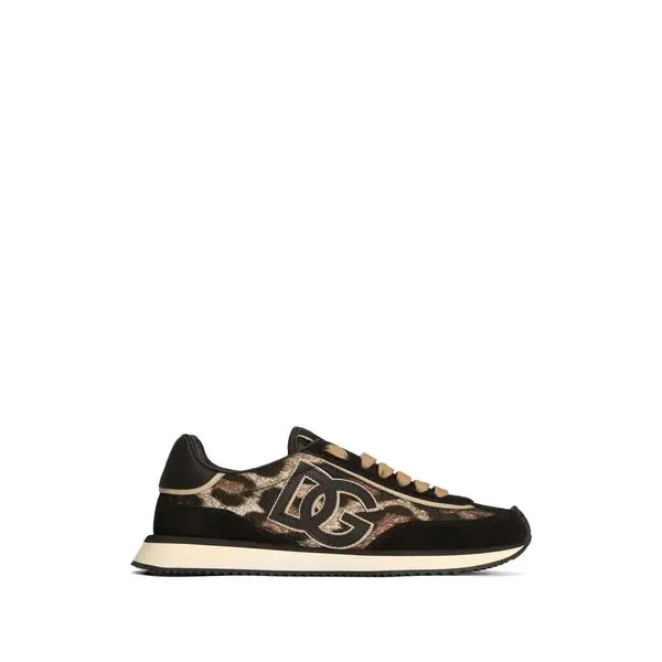 Dolce & Gabbana Leo Print Trainers - Brown