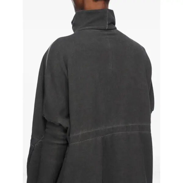 Rick Owens Zip-up High Neck Top - Black