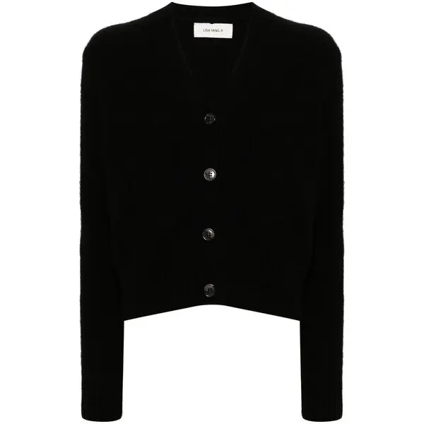 LISA YANG Cashmere-silk Blend V-neck Cardigan - Black