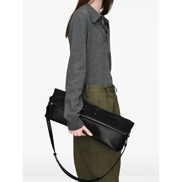 MAISON MARGIELA Smooth Leather And Suede Shoulder Bag