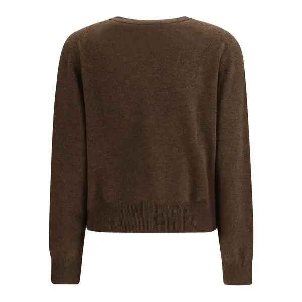 LISA YANG Fine Knit Crewneck Sweater - Brown
